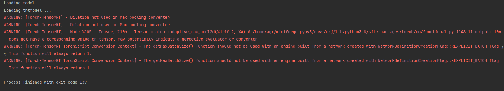 🐛 [Bug] RuntimeError: [Error thrown at core/conversion/conversionctx/ConversionCtx.cpp:147 ...