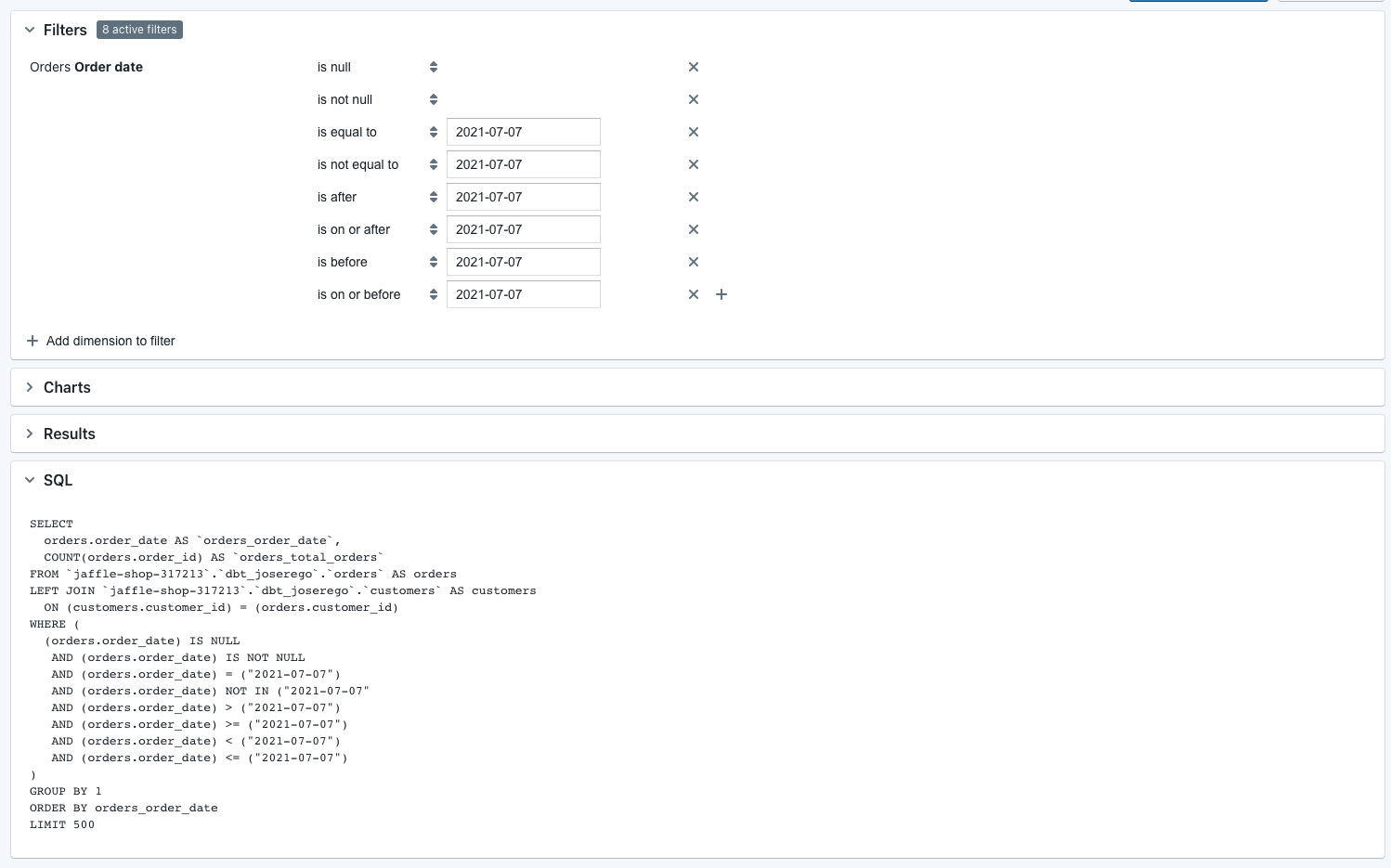Filter data by date · Issue #171 · lightdash/lightdash · GitHub