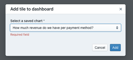 Input required error when adding a chart tile · Issue #1355 · lightdash/lightdash · GitHub