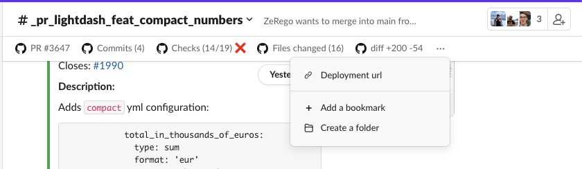 Channel stats, info, actions · Issue #23 · lightdash/lightdash-cloud-announcer · GitHub