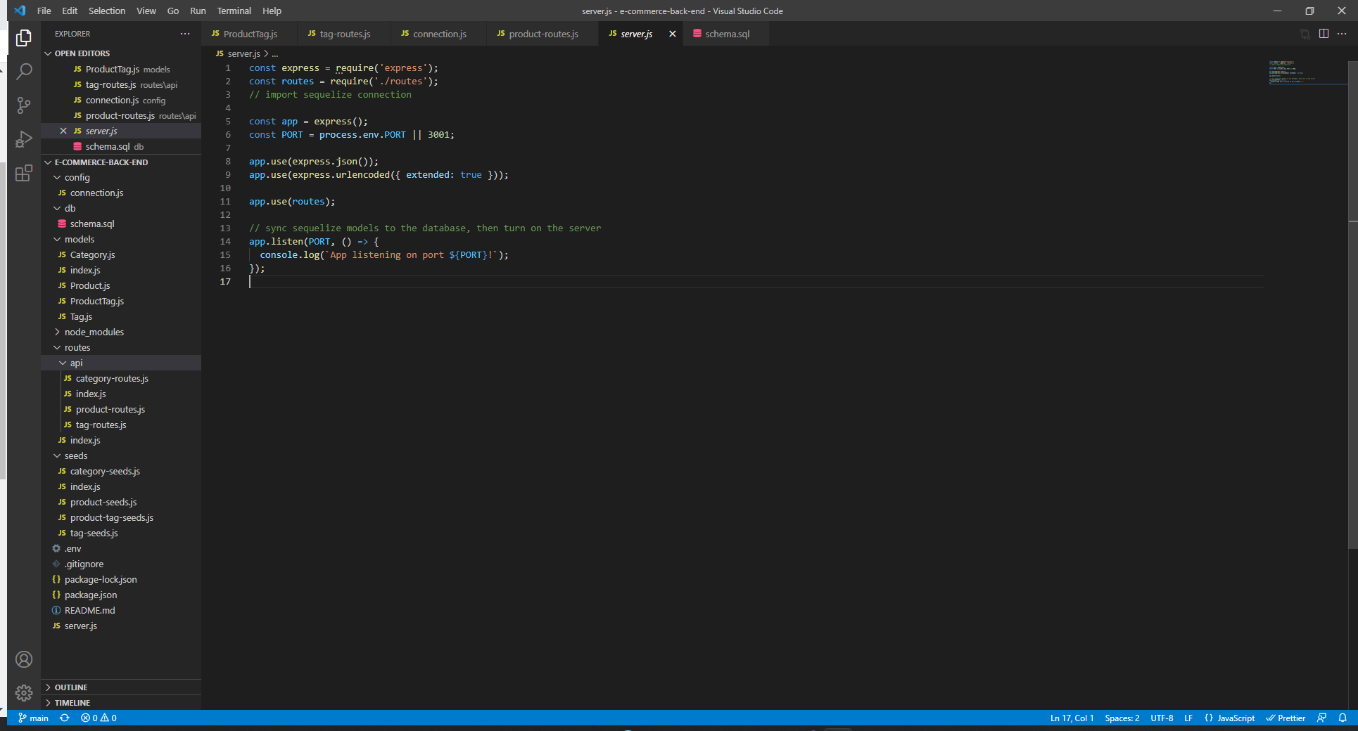 GitHub - avlamakis/E-Commerce-Back-End