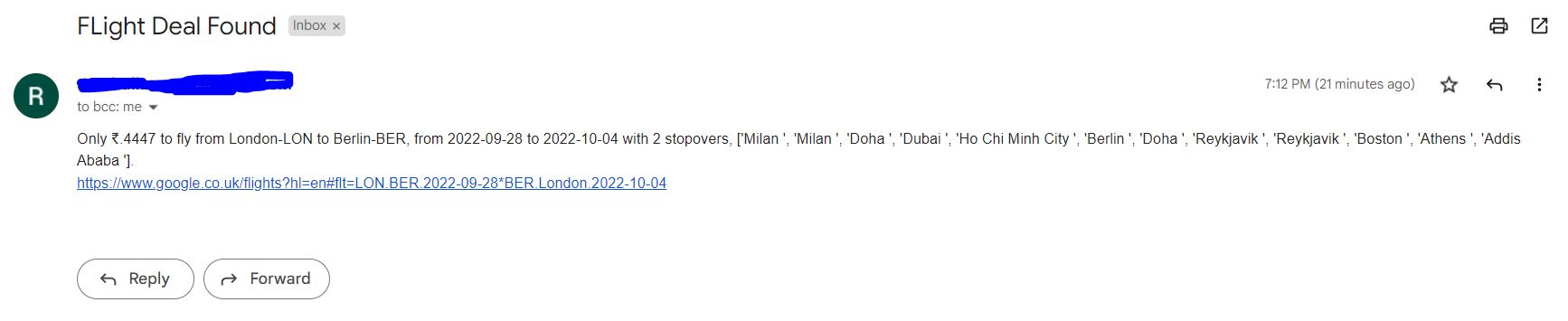 GitHub - RahulKannaAV/Flight-Deal-Finder