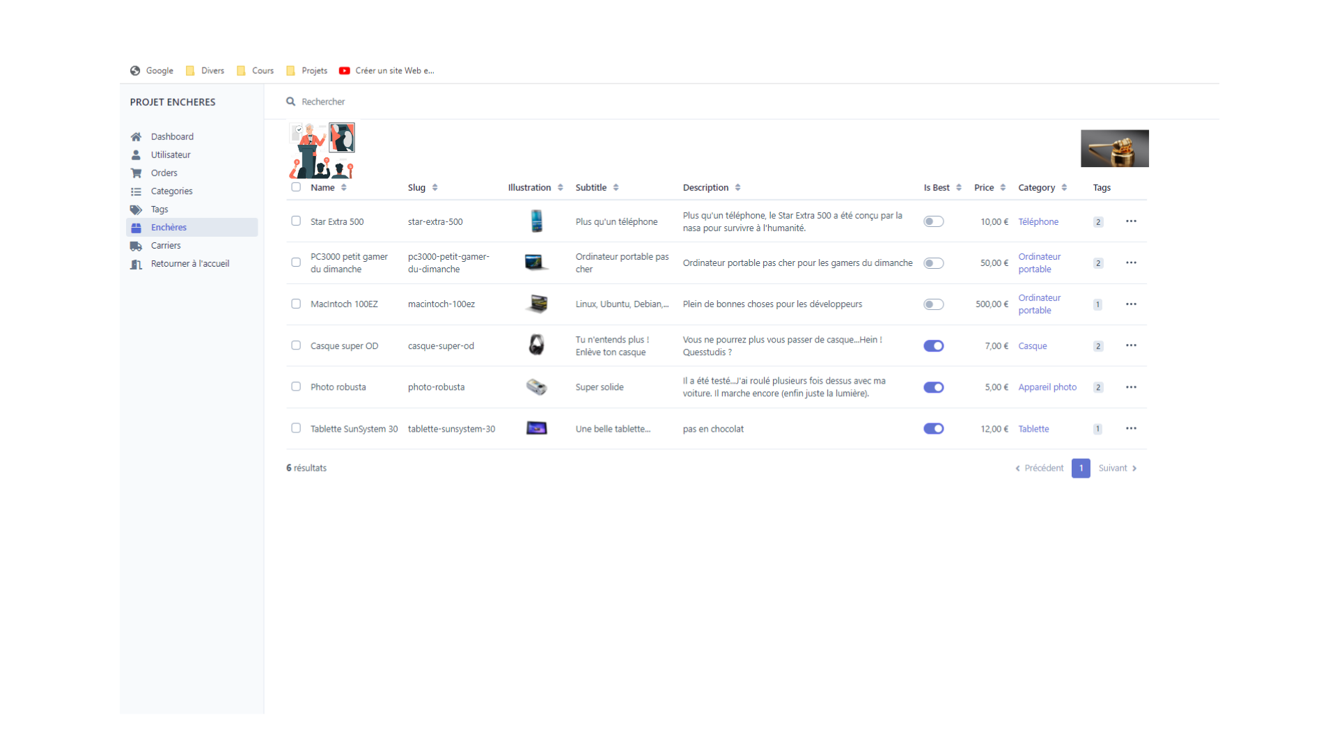 GitHub - lazar360/ProjetEncheres: School Website built with JEE.