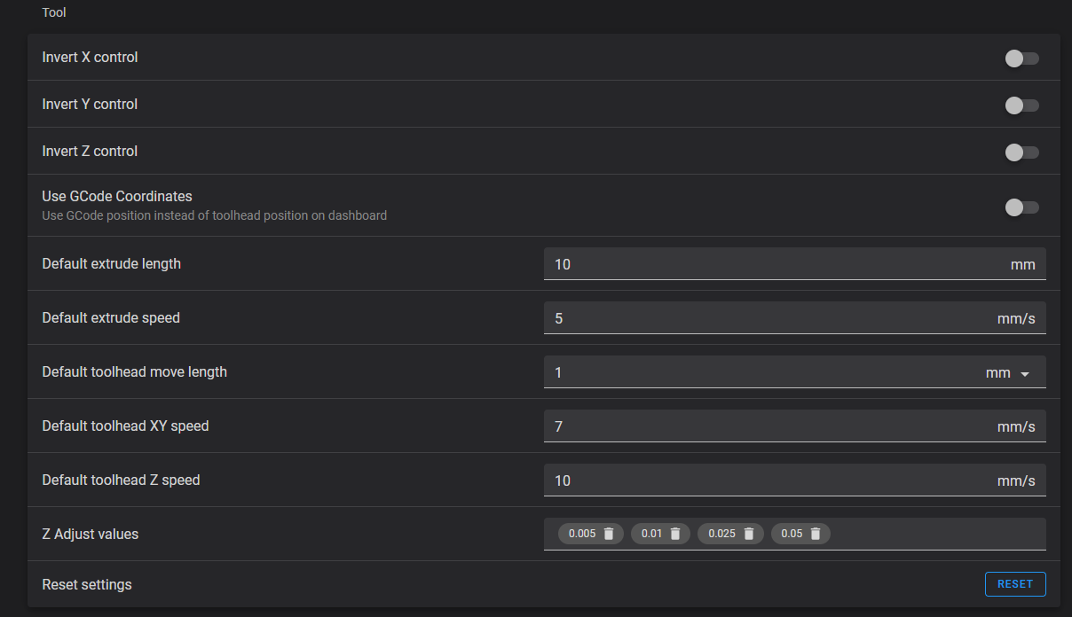 Entering a number into the Z field uses the default XY speed · Issue #467 · fluidd-core/fluidd ...