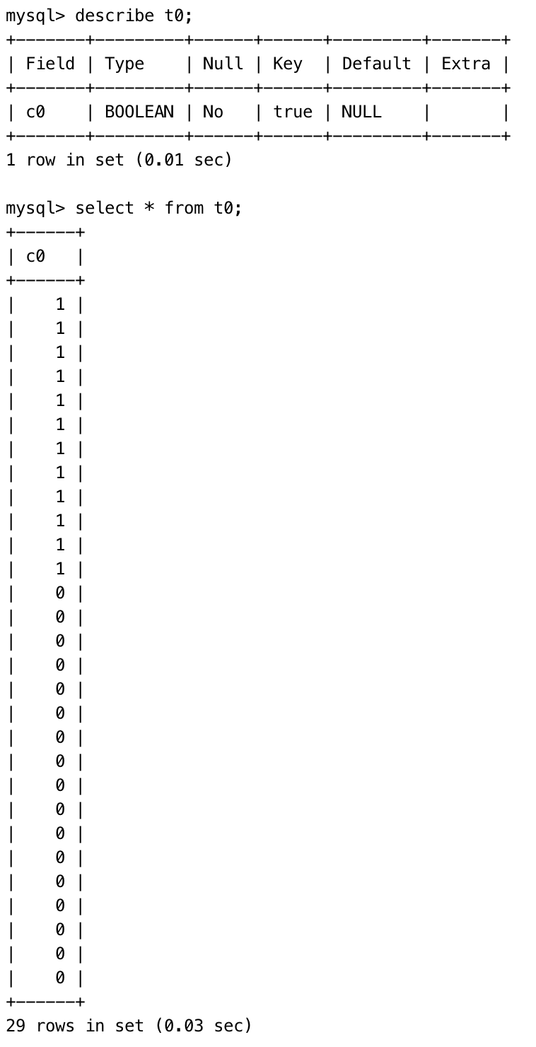 Bug Cannot Use `between And` In Boolean Column And Doris Throws Unexpected Exception · Issue 8310
