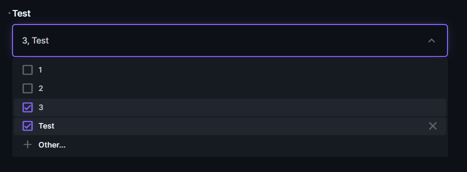 Other values not appearing initially in Checkboxes & Dropdown (Multiple) interfaces · Issue ...