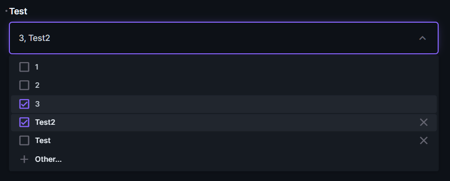Other values not appearing initially in Checkboxes & Dropdown (Multiple) interfaces · Issue ...