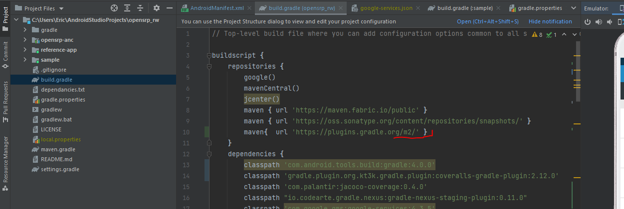 [Ona Support Request]: Gradle sync error with kt3k plugin:2.10.2. · Issue #904 · opensrp/opensrp ...