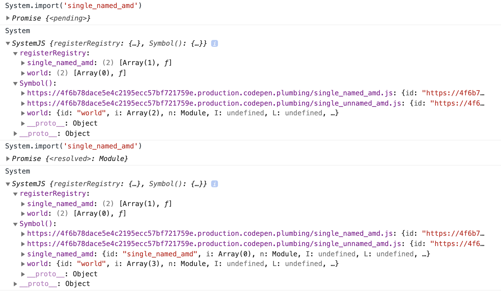 System.has and System.get fails for named modules · Issue #2030 · systemjs/systemjs · GitHub