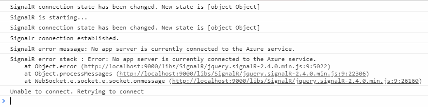 Server Frequently Loses Azure Signalr Connection Azure Signalr Service Is Not Connected Yet