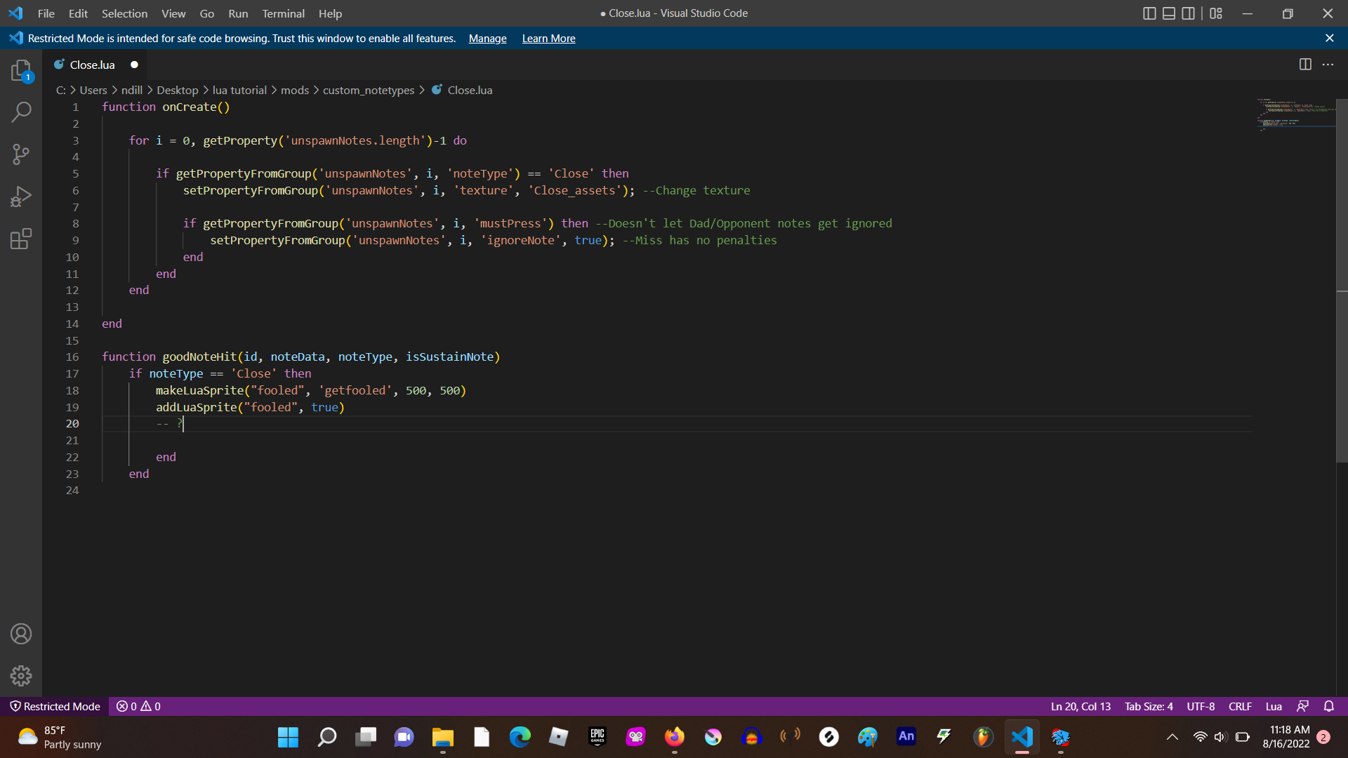 How to make the code wait for some time · Issue #10210 · ShadowMario/FNF-PsychEngine · GitHub