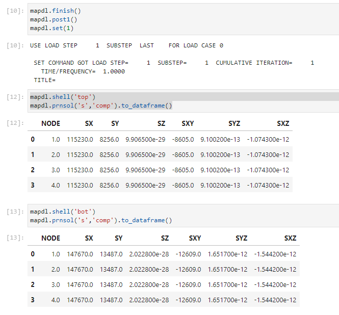 Question: Read stress of each layer of SHELL 181 · Issue #1201 · ansys/pymapdl · GitHub