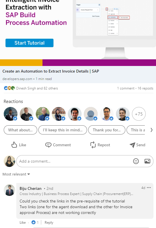 Create an Automation to Extract Invoice Details-Pre-requisites links ...
