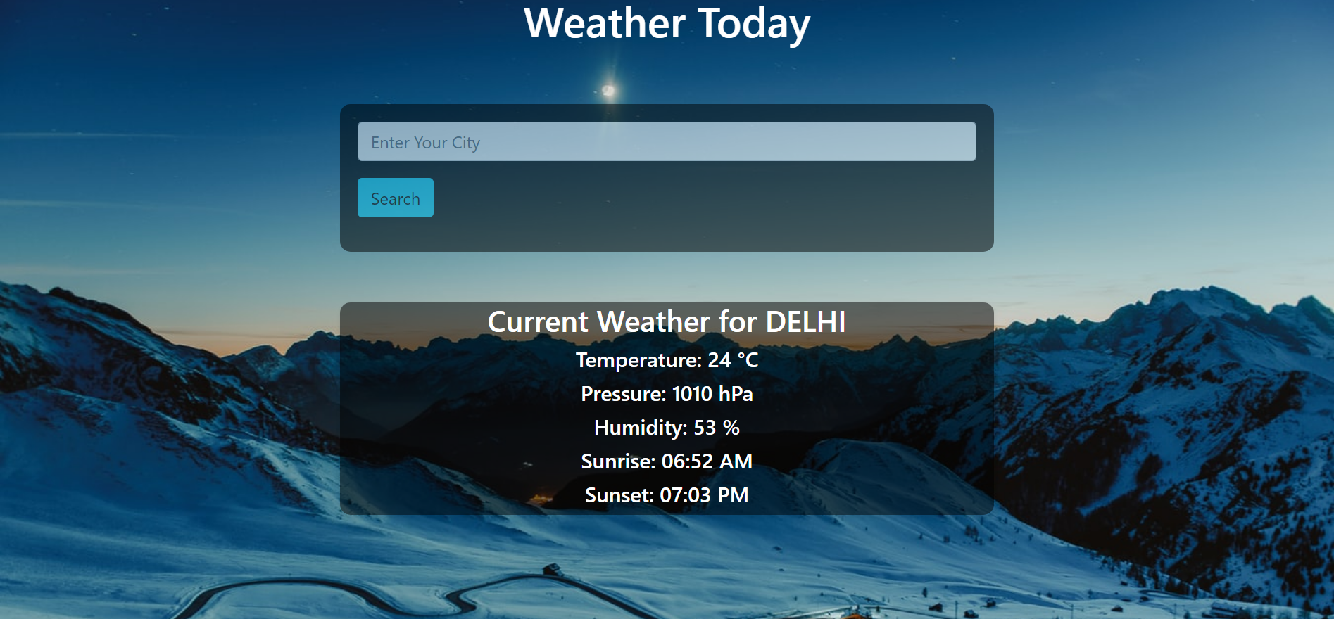 GitHub - RohanVolety/weather-app