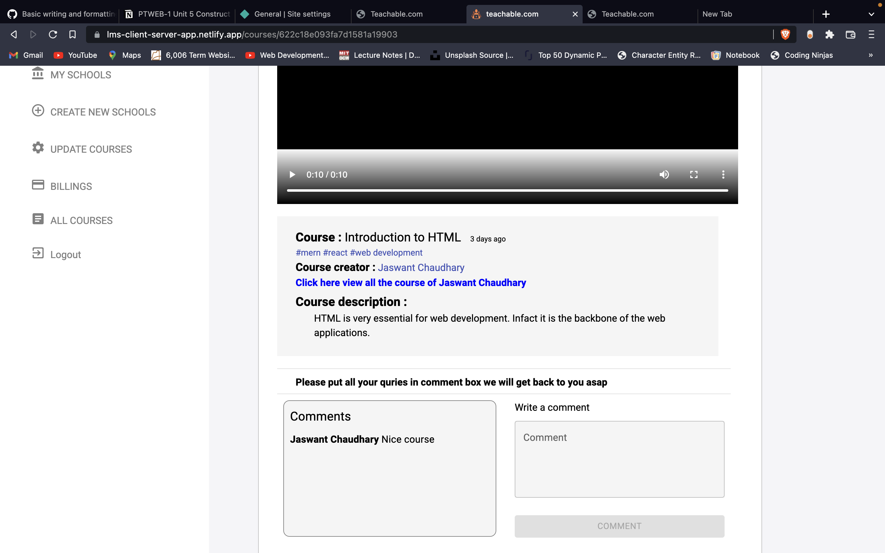 GitHub - jchy/teachable.com-project: This is a team project of three members, here in this ...