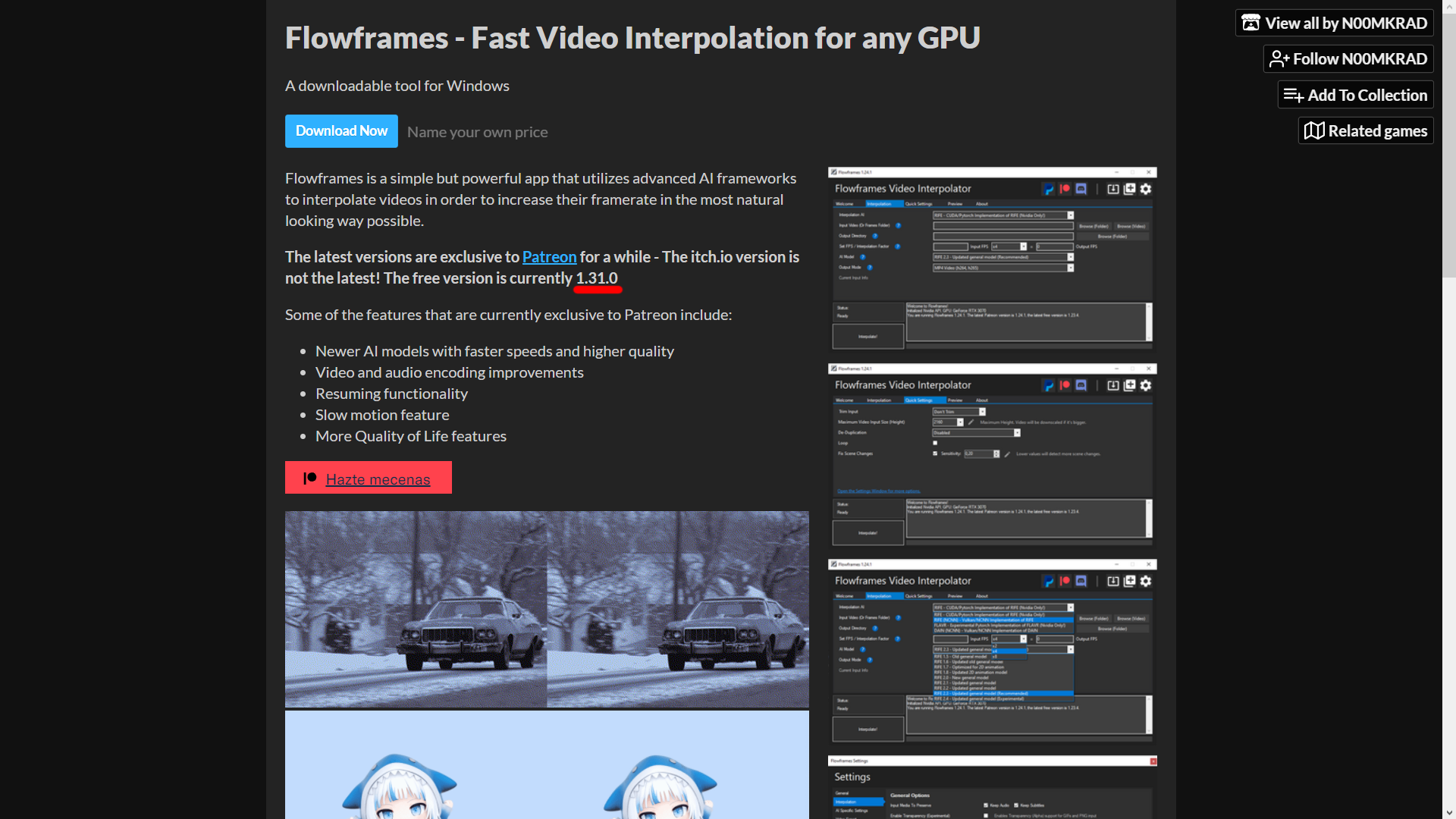 Free version status has not been updated in itch.io and in the program UI · Issue #99 · n00mkrad ...