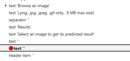 [Image Evaluate] (devenv/text '') An onscreen element must not have a null BoundingRectangle ...