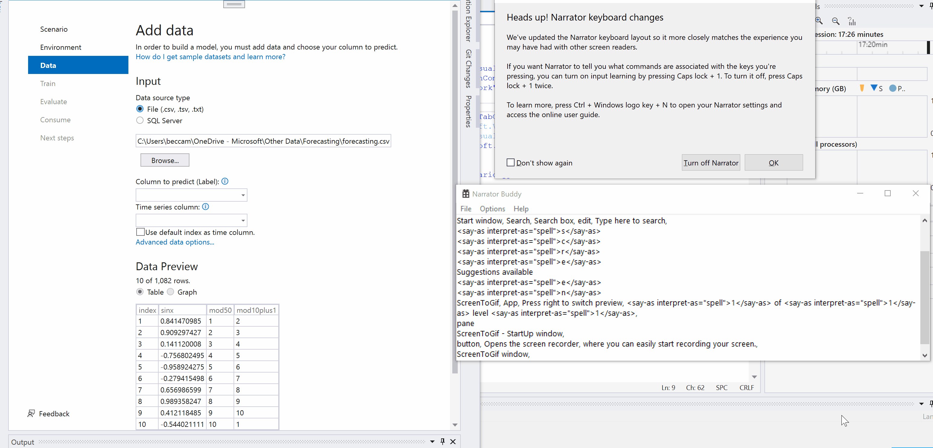 A11y_Model Builder_Add Data_Data Preview_Keyboard : Data Table is not accessed with tab, or any ...