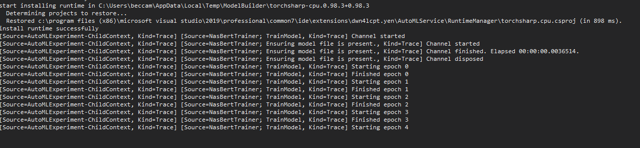 Sentence Similarity GPU error for VS 2019 · Issue #2508 · dotnet/machinelearning-modelbuilder ...