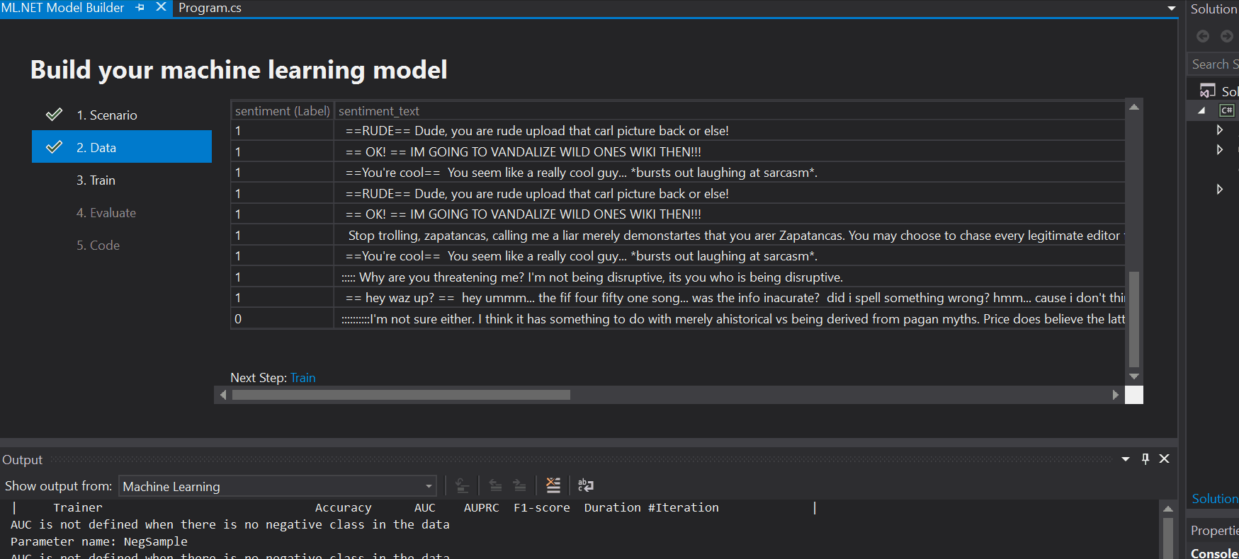 Training time only calculated when link clicked · Issue #231 · dotnet/machinelearning ...