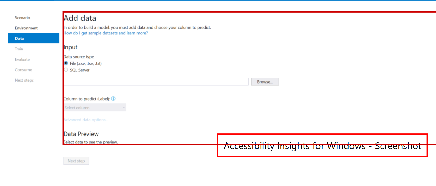Section 508 502.3.1: (devenv/custom '') An element must not have the same Name and ...