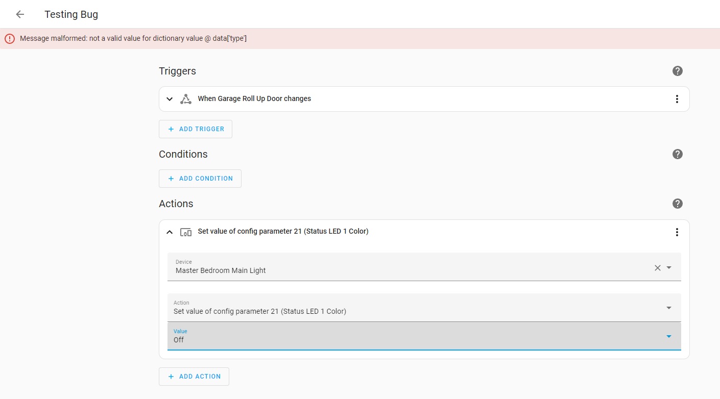 Automation UI does not set value of ZWave Config · Issue #14307 · home-assistant/frontend · GitHub