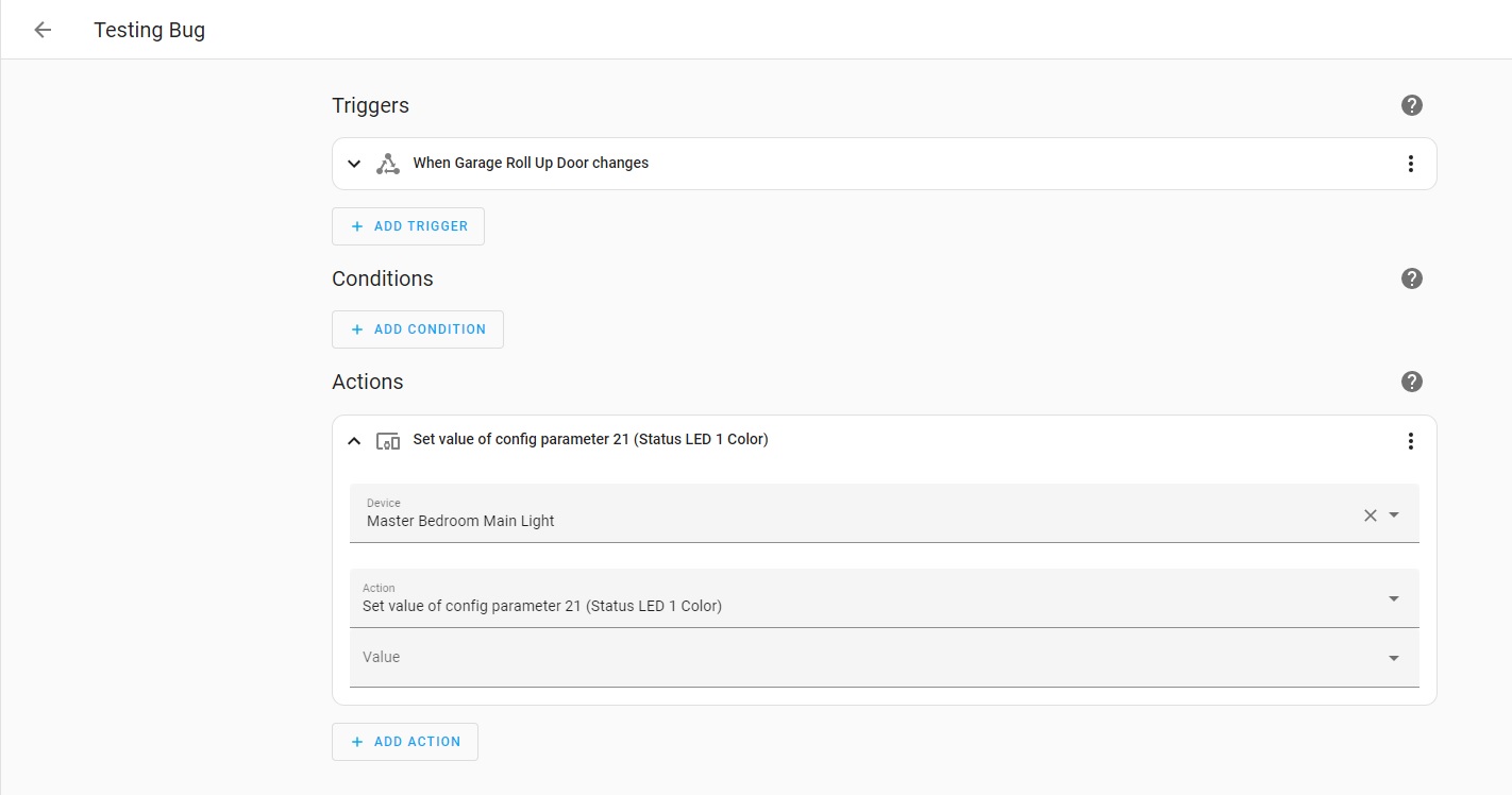 Automation UI does not set value of ZWave Config · Issue #14307 · home-assistant/frontend · GitHub