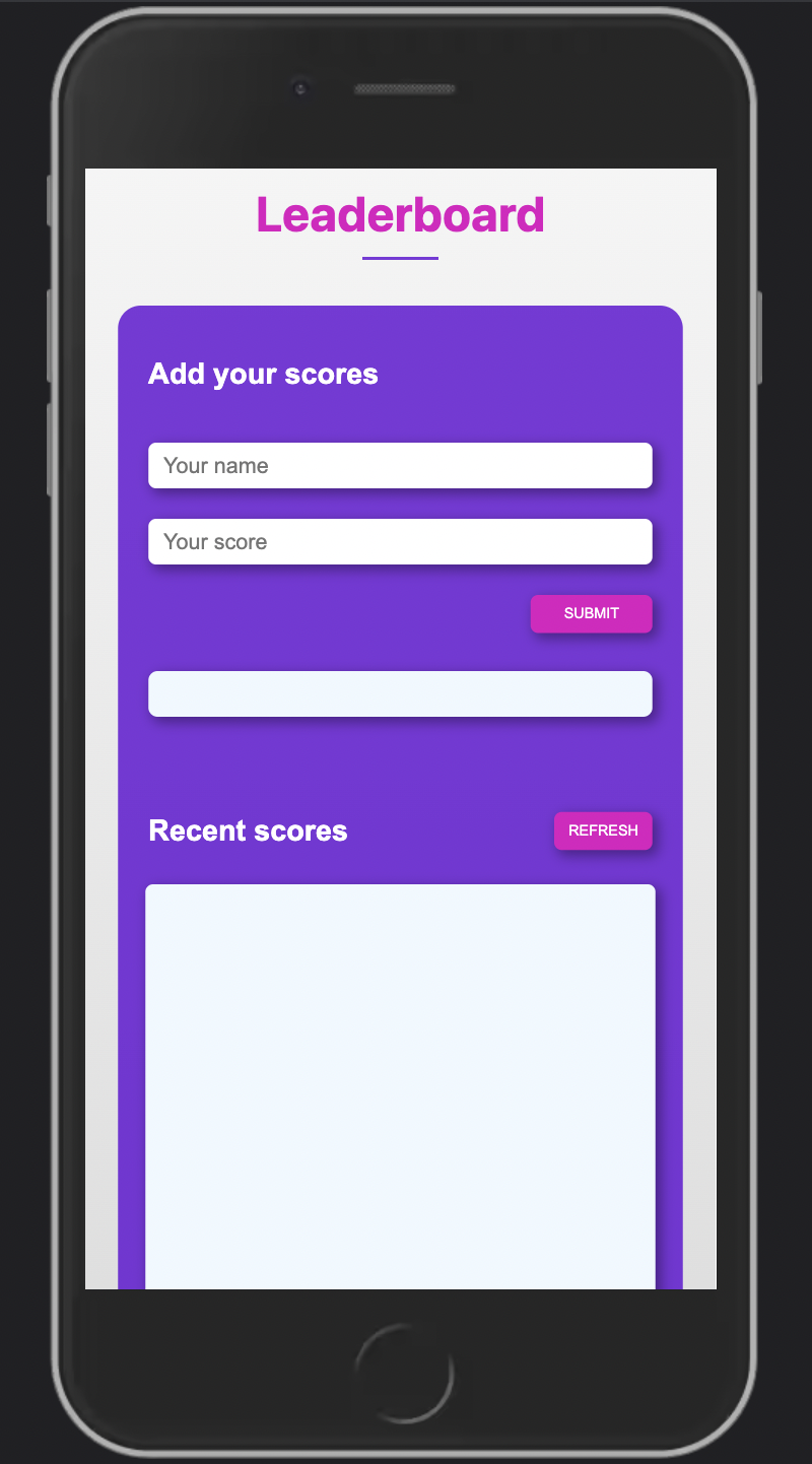 GitHub - stanleySimeon/Leaderboard: The leaderboard website displays ...