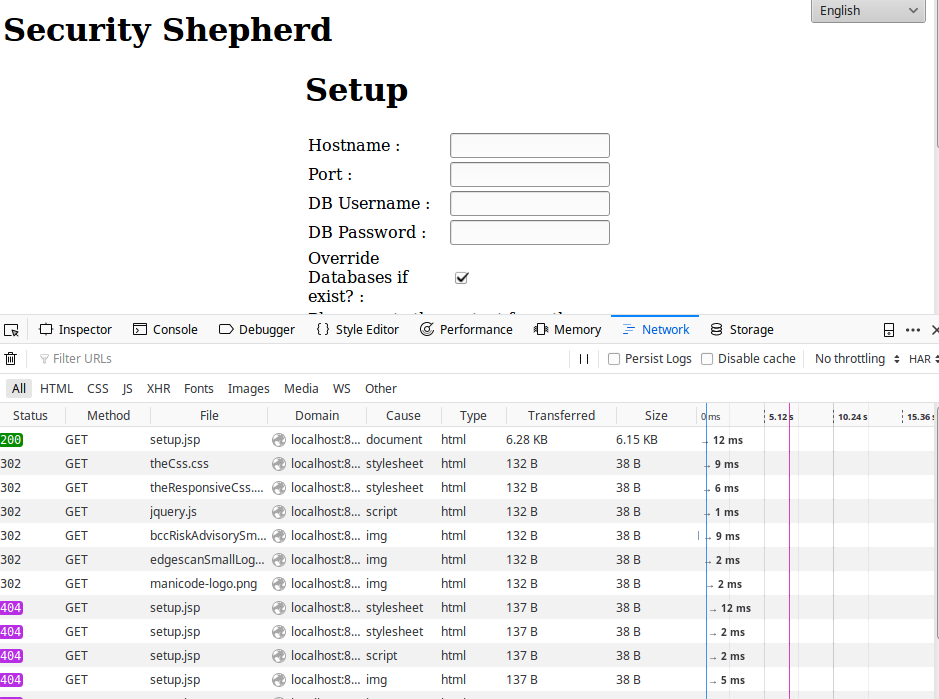 Issue loading CSS on Setup Page · Issue #345 · OWASP/SecurityShepherd · GitHub