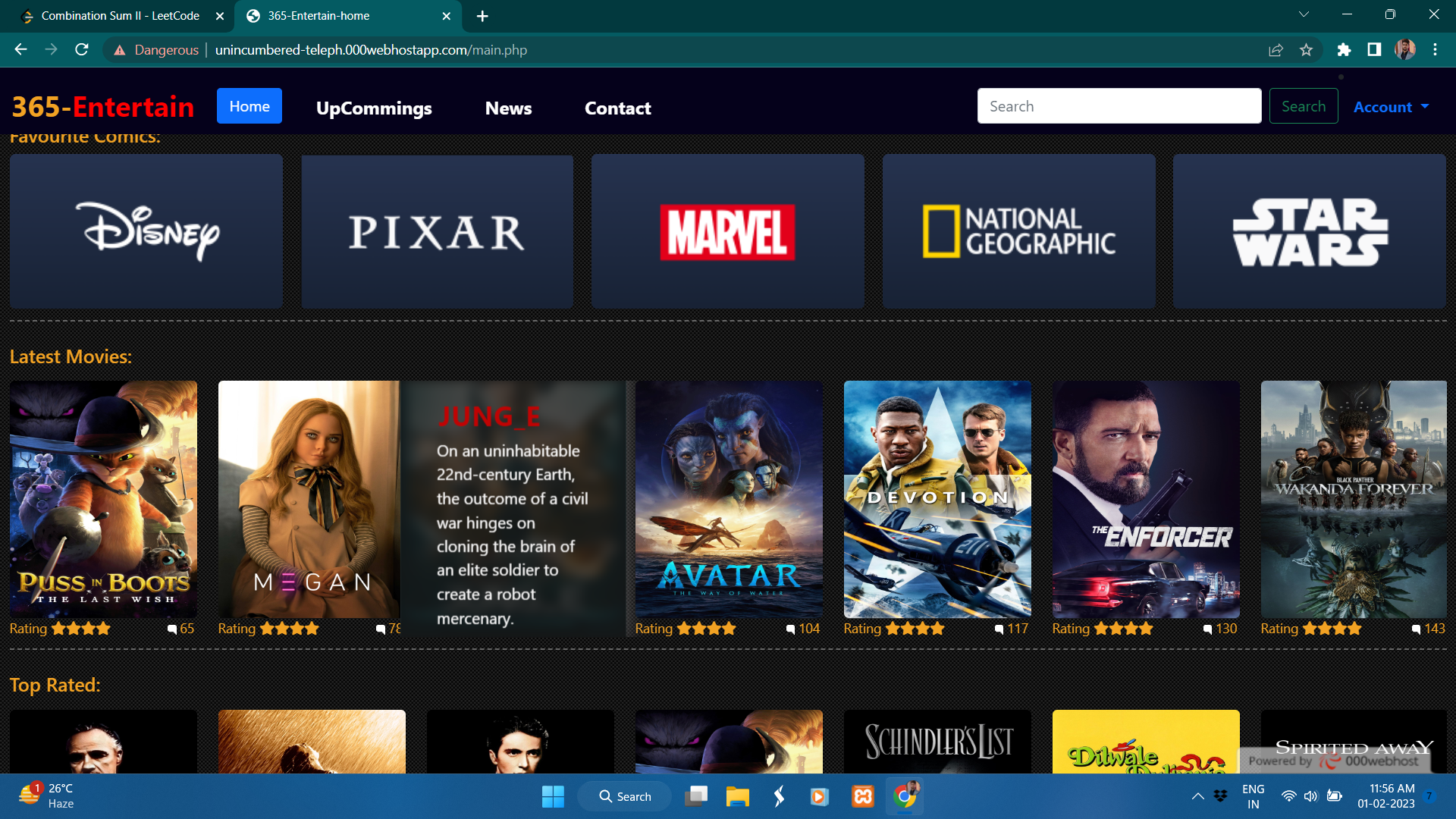 GitHub - Aayush0403/365-Entertain: Developed a Movie Streaming Website that fetches data from ...
