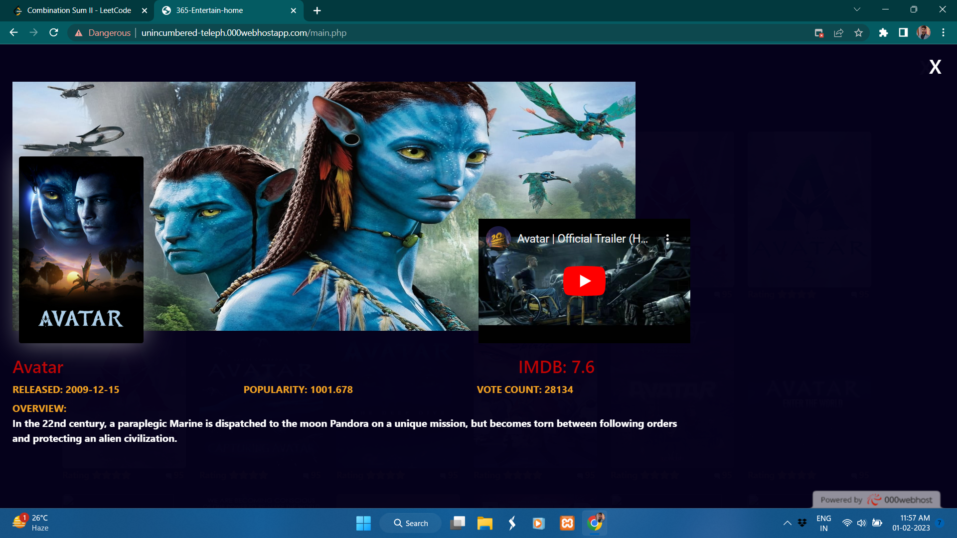 GitHub - Aayush0403/365-Entertain: Developed a Movie Streaming Website that fetches data from ...