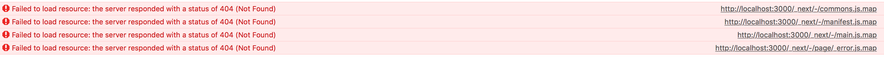 Getting 404 Failed to Load Resource [commons.js, mainfest.js, main.js ... Getting 404 Failed to Load Resource [commons.js, mainfest.js, main.js ...