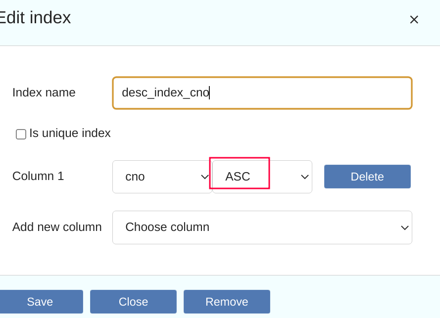 QUESTION: how to check the index is desc or asc? · Issue #514 · dbgate/dbgate · GitHub
