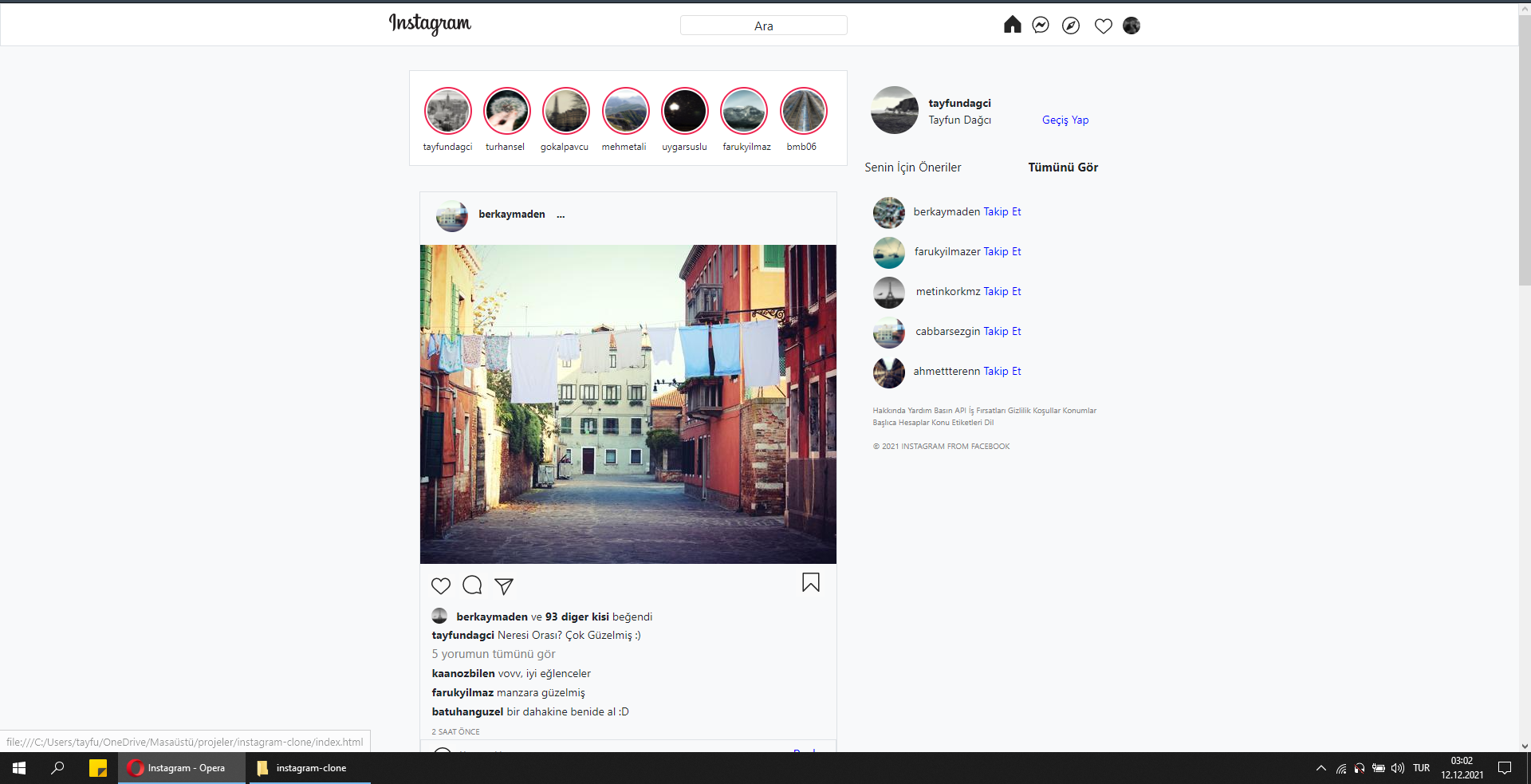 GitHub - tayfundagci/instagram-clone