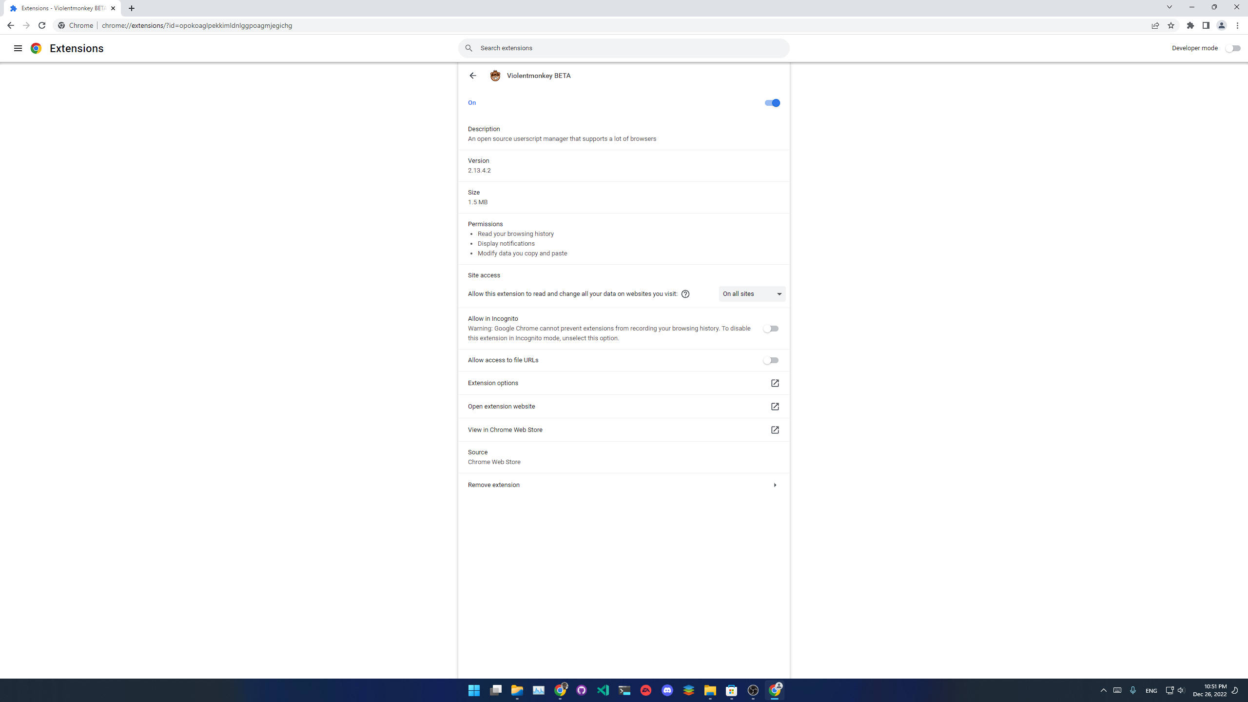 [BUG] Changes to script won't be effective until Chrome restart · Issue #1697 · violentmonkey ...