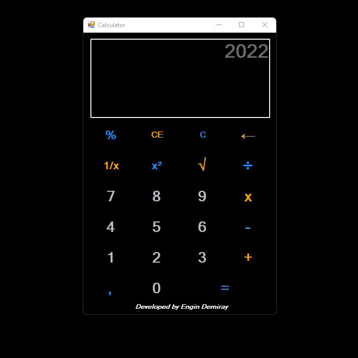 GitHub - engindemiray/Basic-Calculator: A basic calculator app in ...