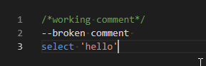 Single line comments break syntax highlighting · Issue #1253 ...