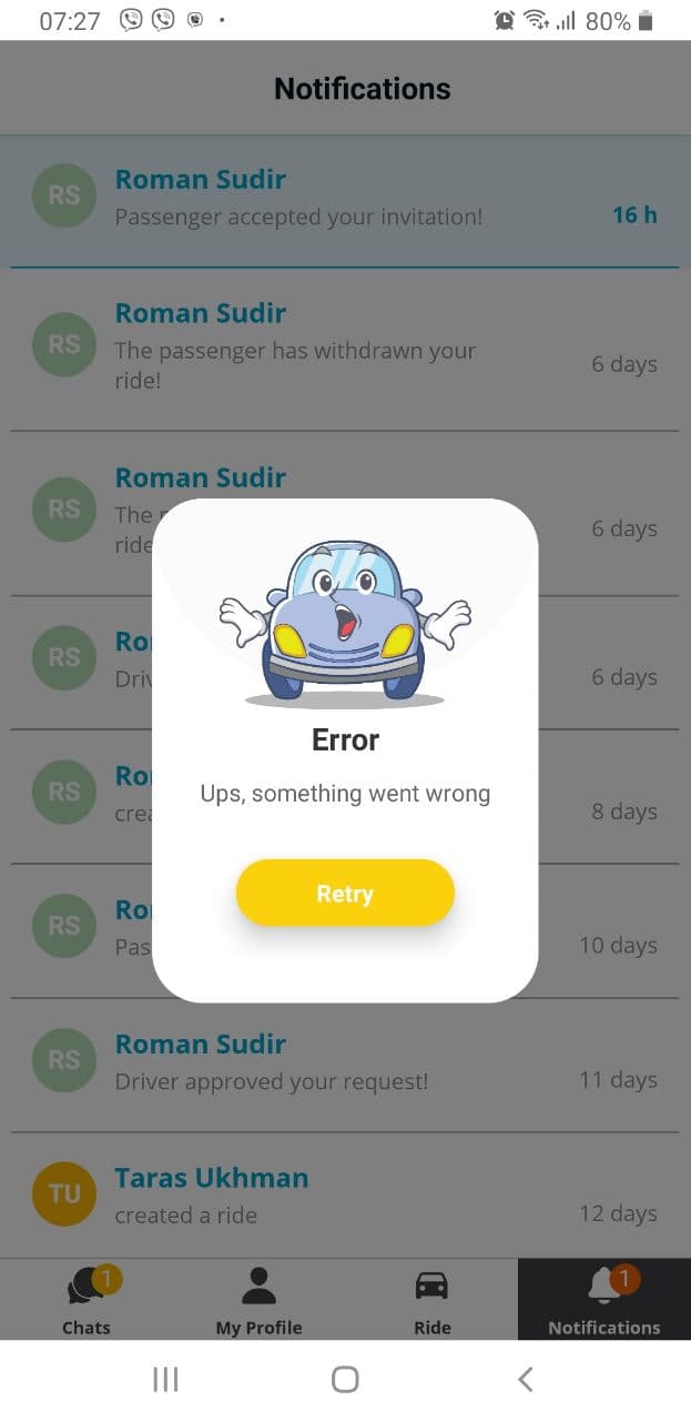 [Notifications] Error pop-up appears after opening any notification ...
