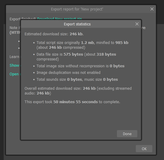 R312 - Unable to export HTML5 project with minify enabled · Issue #6149 · Scirra/Construct-bugs ...