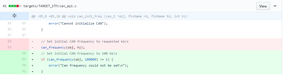 STM32F767ZI CAN object instantiation fail if bus is active. · Issue #3863 · ARMmbed/mbed-os · GitHub