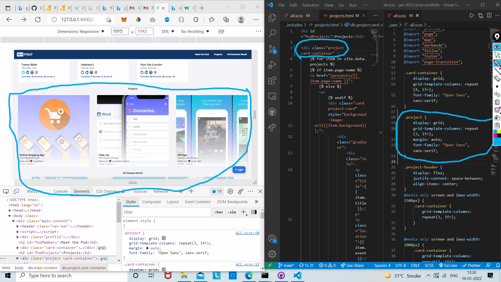 Centered project elements [#66] by SinghShreyansh · Pull Request #71 · MLH-Fellowship/jan-2022 ...
