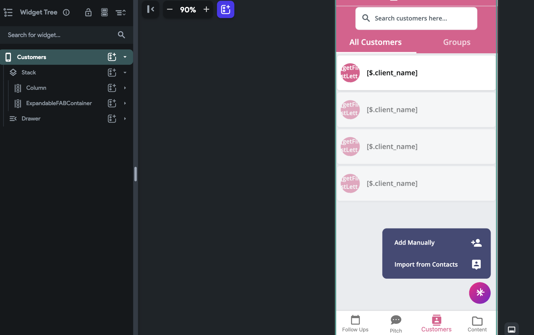 The Widgets Falling Below The Expanded Area Of Expandable Floating Action Button Become