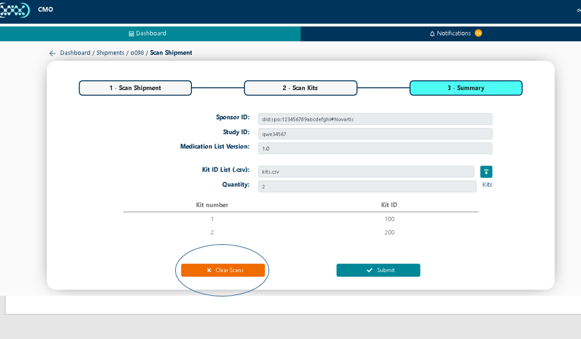 [CMO] When "Clear Scan" is clicked on the summary page after scanning ...