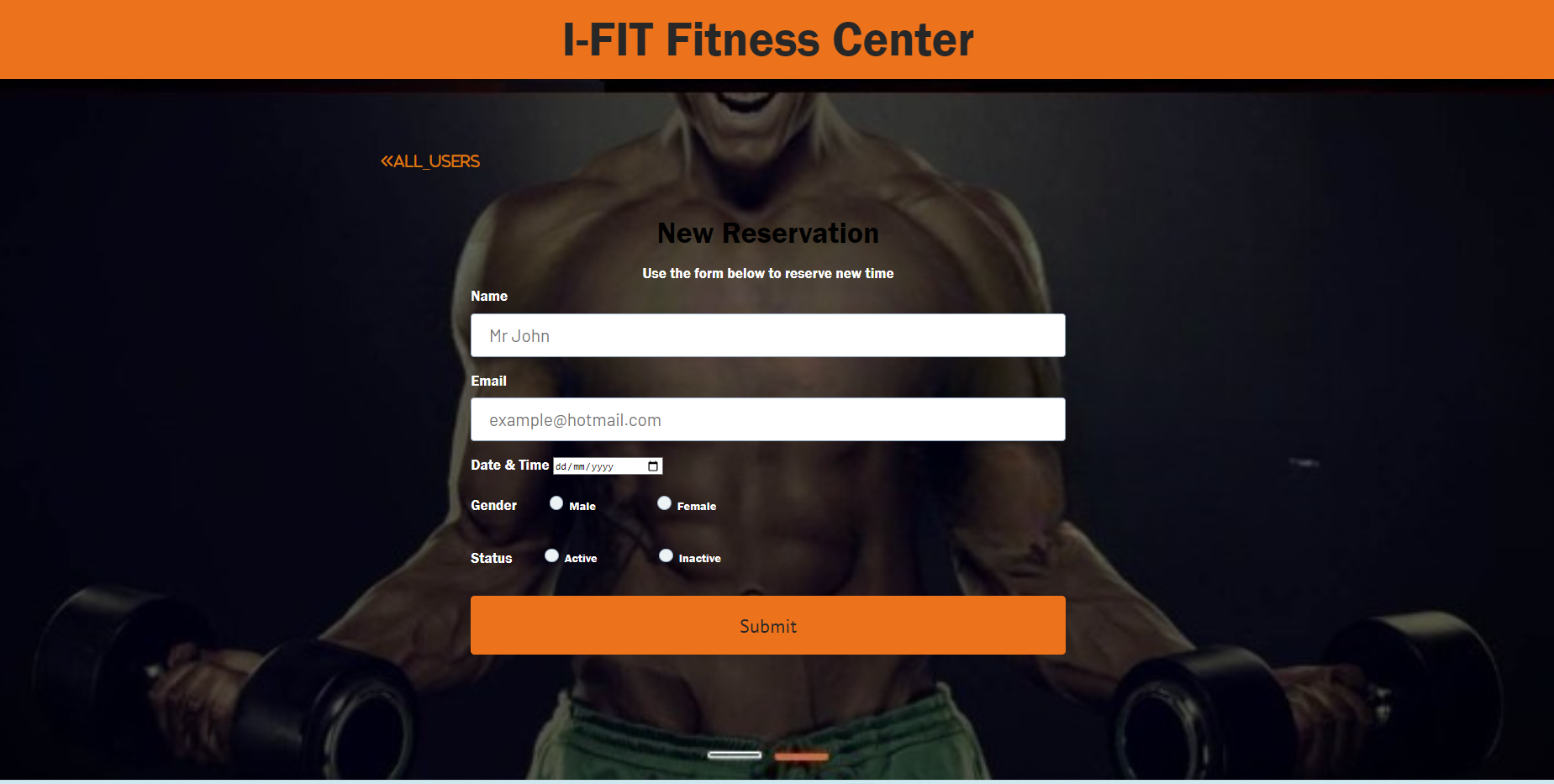 GitHub - nathan-nigussie/IFIT-Fitness-Center: CRUD application which receive & store user data