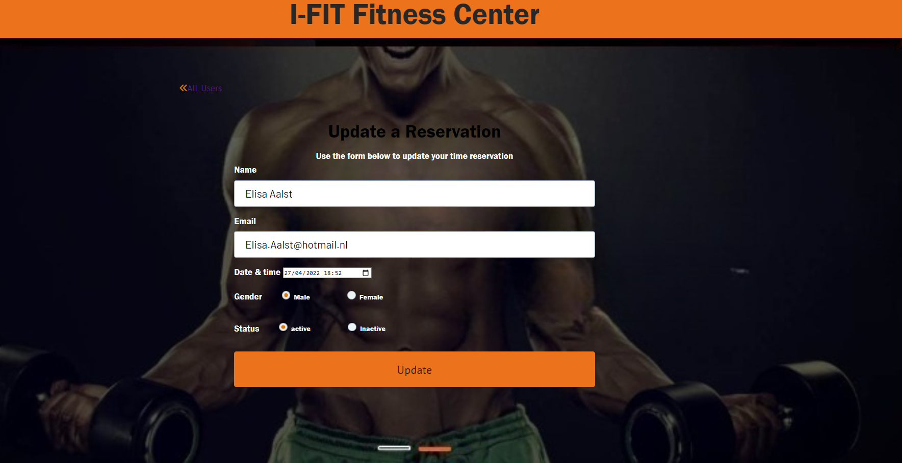 GitHub - nathan-nigussie/IFIT-Fitness-Center: CRUD application which receive & store user data