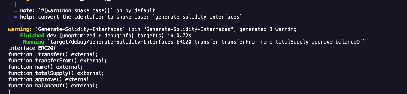 Github Supernovahsgenerate Solidity Interfaces