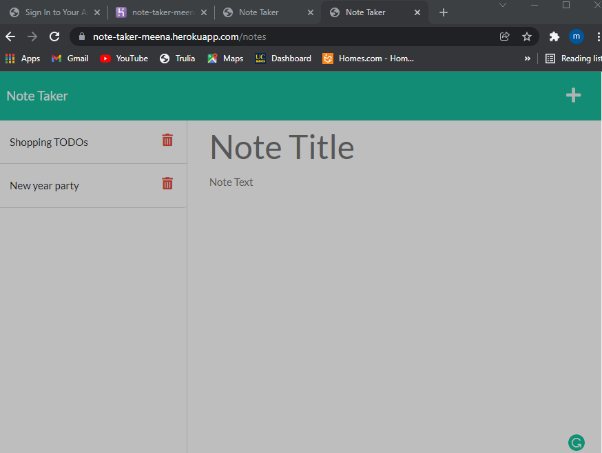 GitHub - Ajmaljalal/express-note-taker: A node/express application that serves static files and ...
