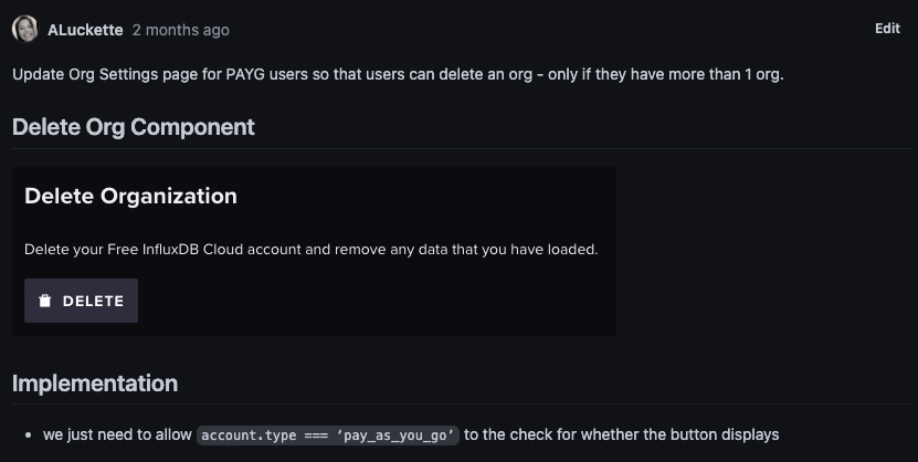 Multi Org Phase 2 - Delete Org · Issue #5477 · influxdata/ui · GitHub