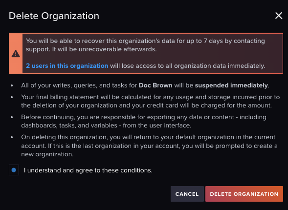 Multi-User Org Deletion · Issue #1012 · influxdata/ui · GitHub
