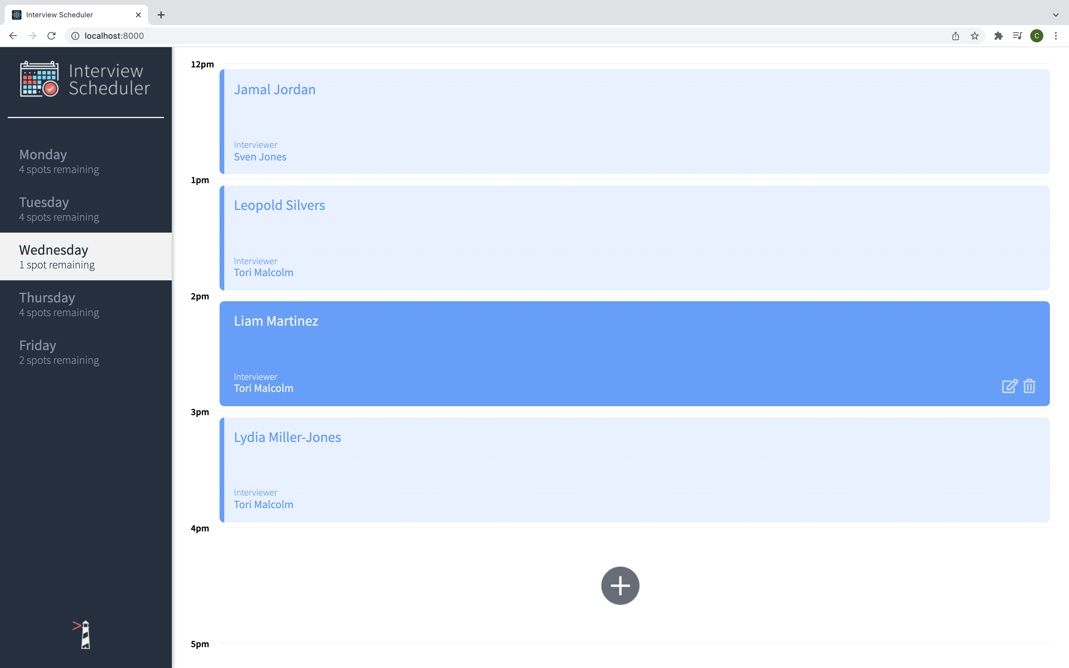 GitHub - cdmac94/scheduler: React based weekly scheduling app